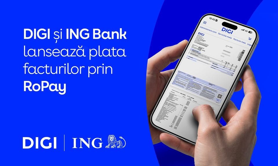 DIGI introduce plata facturilor prin RoPay, împreună cu ING Bank și ...